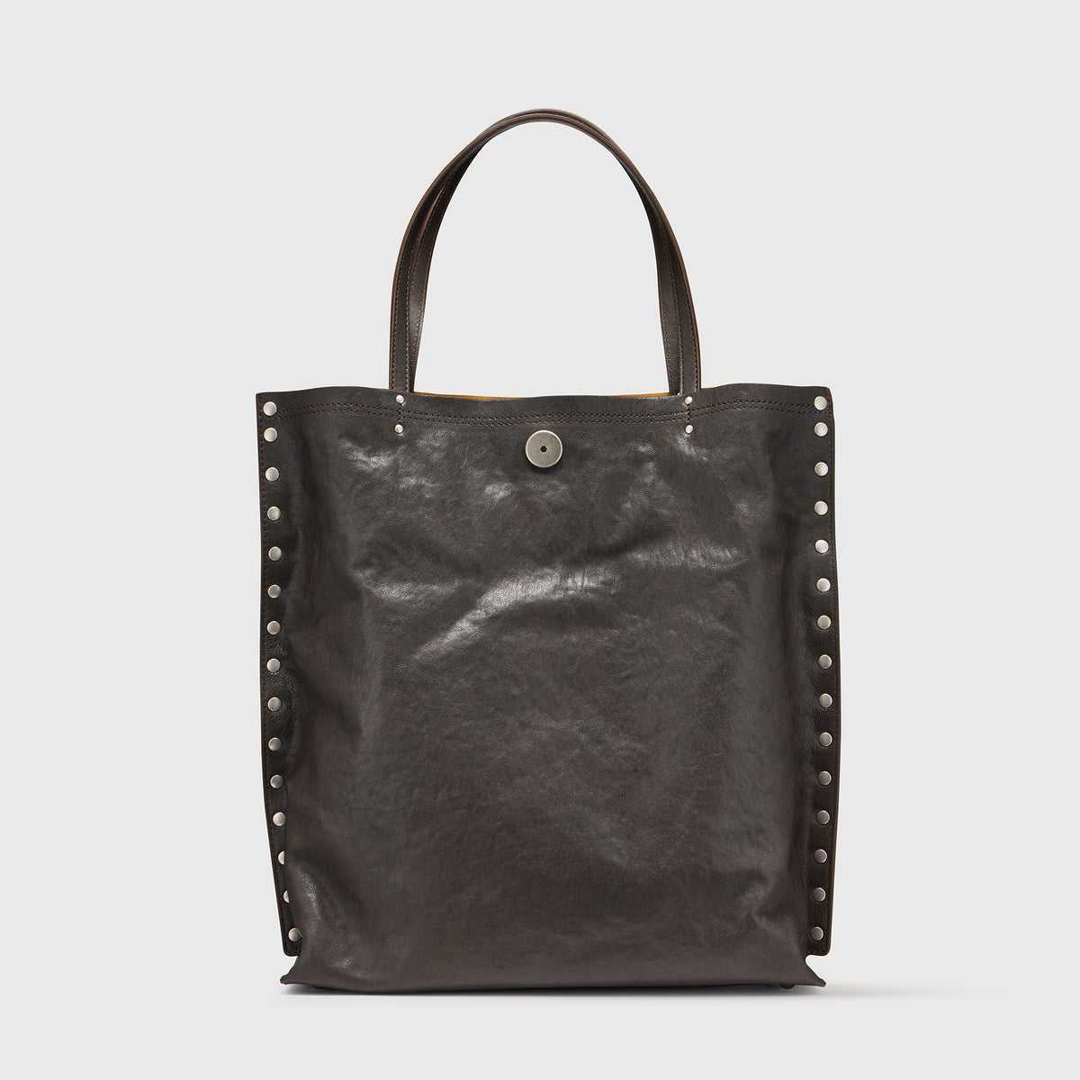MEDIUM A'SPASSO® BAG IN SMOOTH LEATHER BROWN CARBONE | Zanellato
